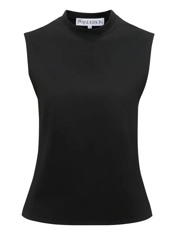 JW Anderson Logo-embroidered Tank Top - Black