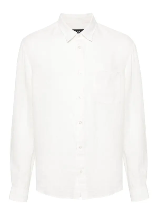 A.p.c. Cassel Logo-embroidered Shirt - White
