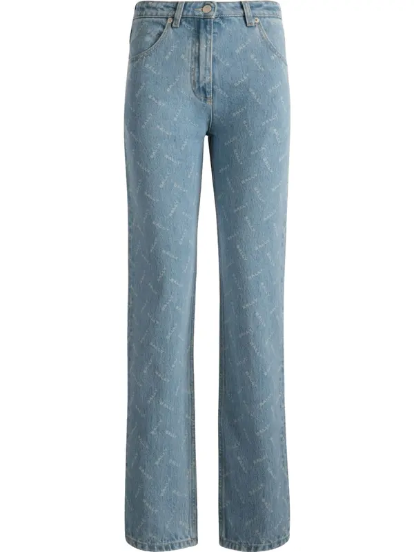 Bally Logo-print Straight-leg Jeans - Blue
