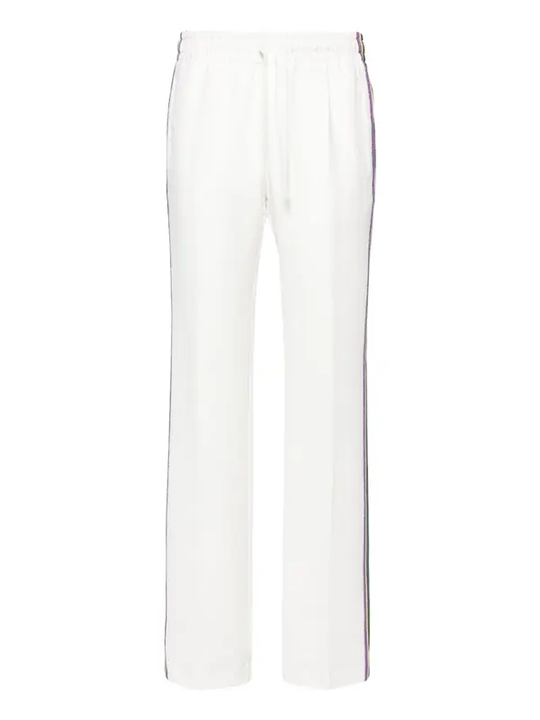 Zadig&Voltaire Pomy Stripe-detail Crepe Trousers - White