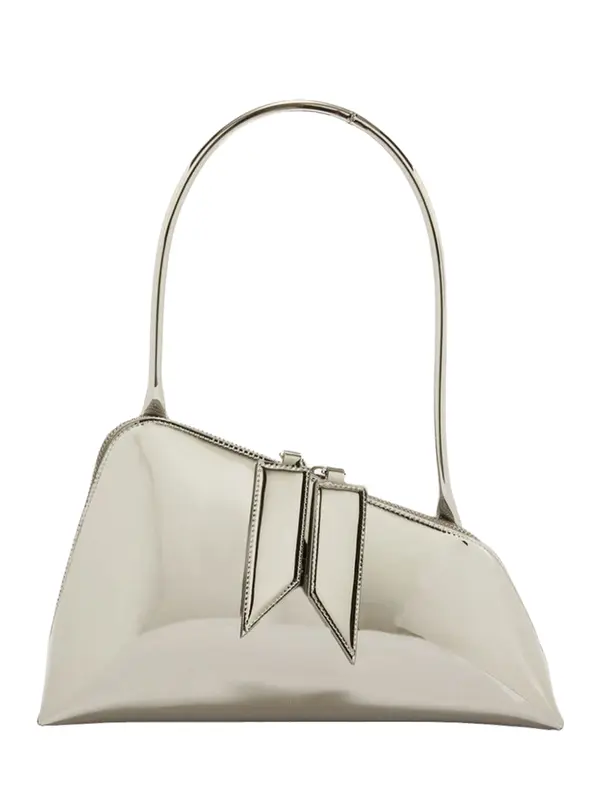 Attico Faux-leather Shoulder Bag - Silver