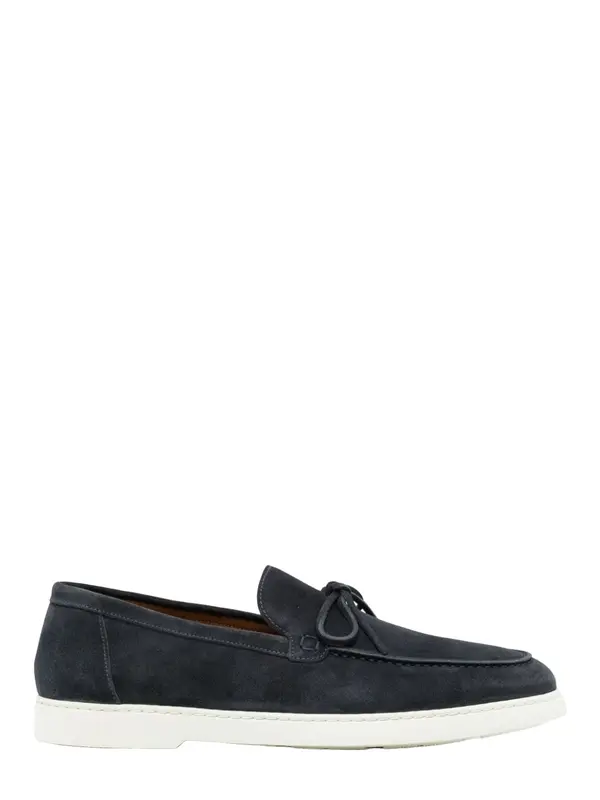 DOUCAL'S Lace-up Suede Loafers - Blue
