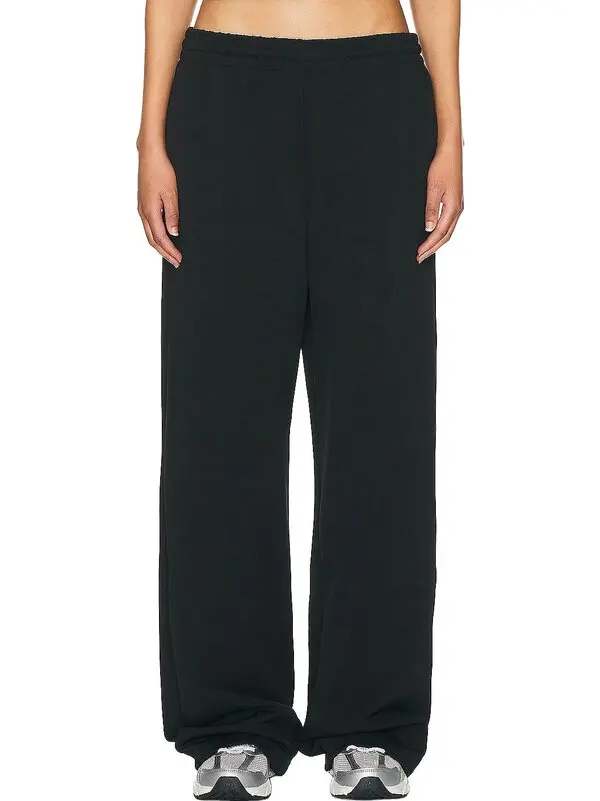 Wardrobe.NYC Semi Matte Track Pant - Black