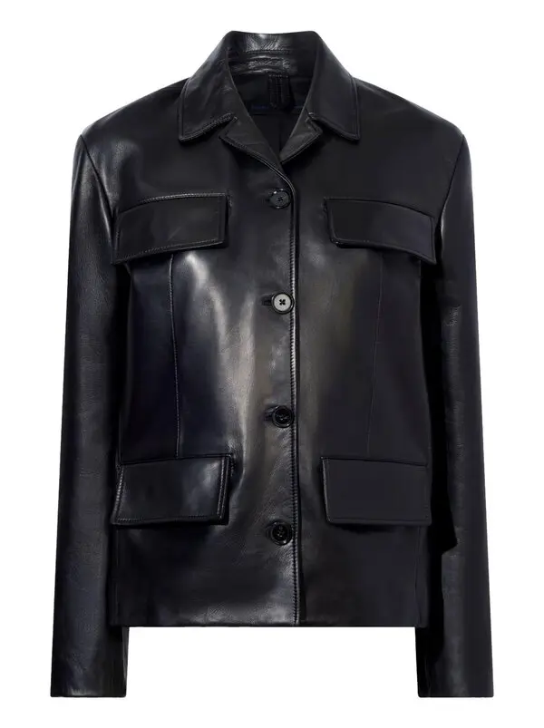 Proenza Schouler Leather Button-up Jacket - Black