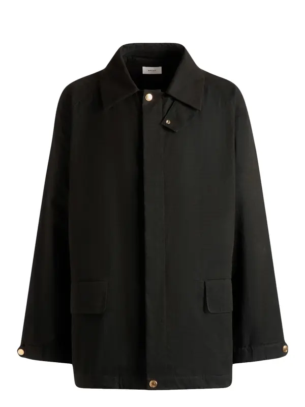 Bally Single-breasted Ripstop Coat - Black