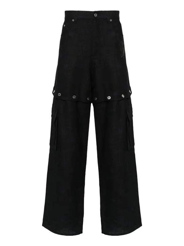 Off-White 90s Logo Straight-leg Cargo Trousers - Blue