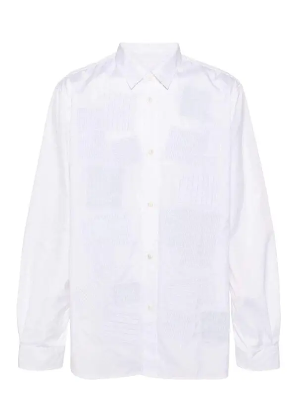 Junya Watanabe Patchwork-detail Cotton Shirt - White