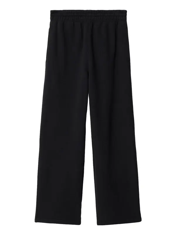 Burberry Ek Embroidery Straight-leg Trousers - Black