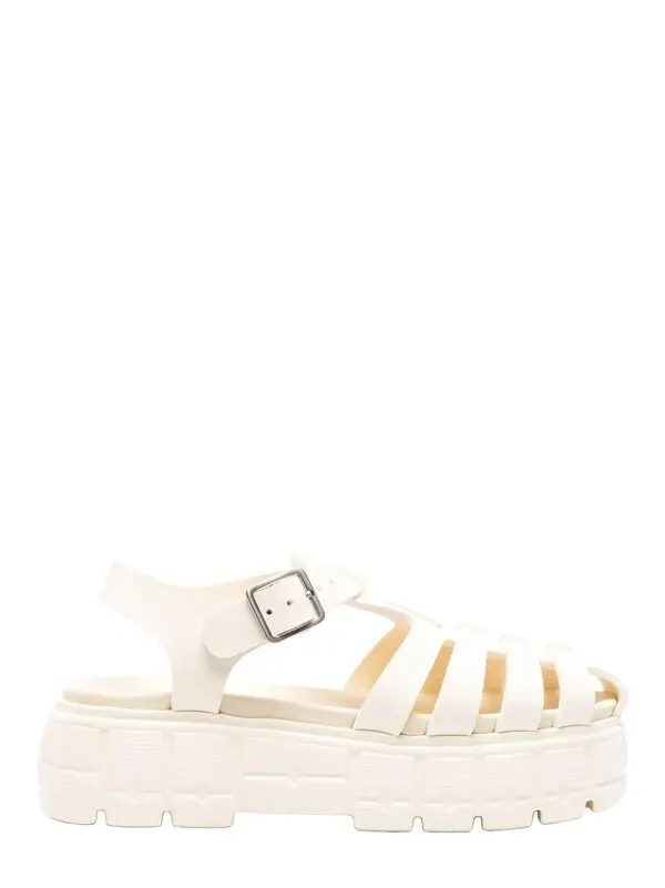 Miu Miu Caged Flatform Sandals - White
