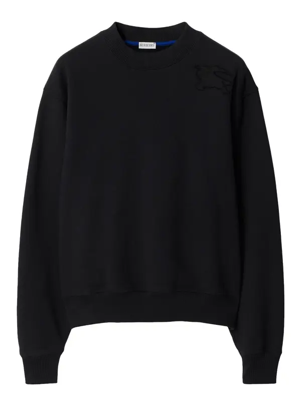 Burberry Equestrian Knight Appliqué Jumper - Black