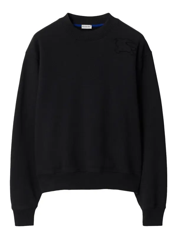 Burberry Equestrian Knight Appliqué Jumper - Black