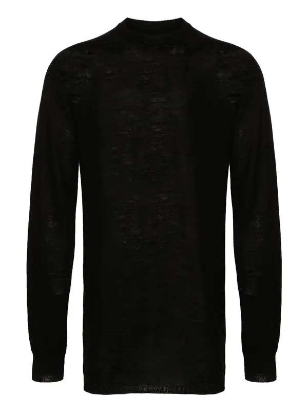 Rick Owens Oversized Virgin Wool Jumper - Black