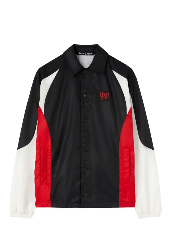 Palm Angels Logo-print Panelled Jacket - Black