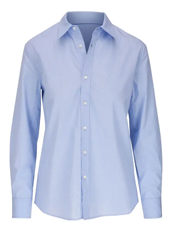 NILI LOTAN Long-sleeve Cotton Shirt - Blue