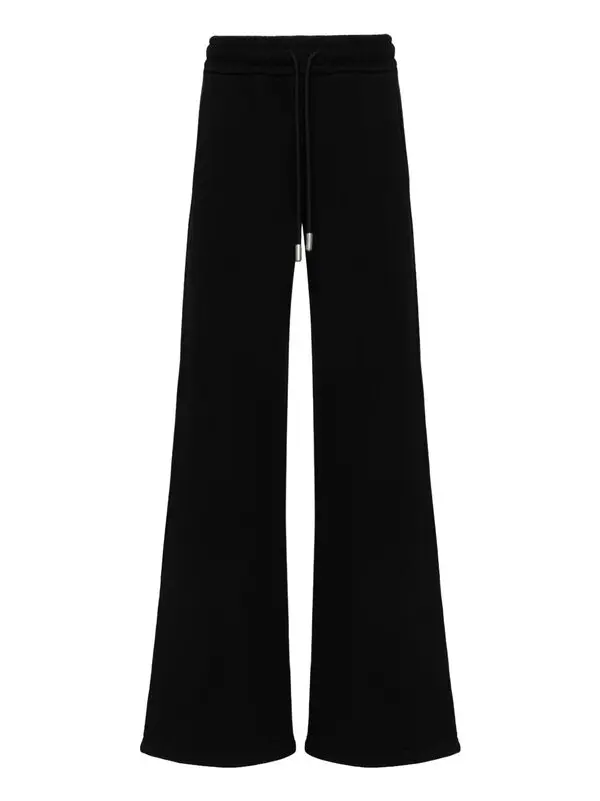 Off-White Diag-stripe Wide-leg Trousers - Black
