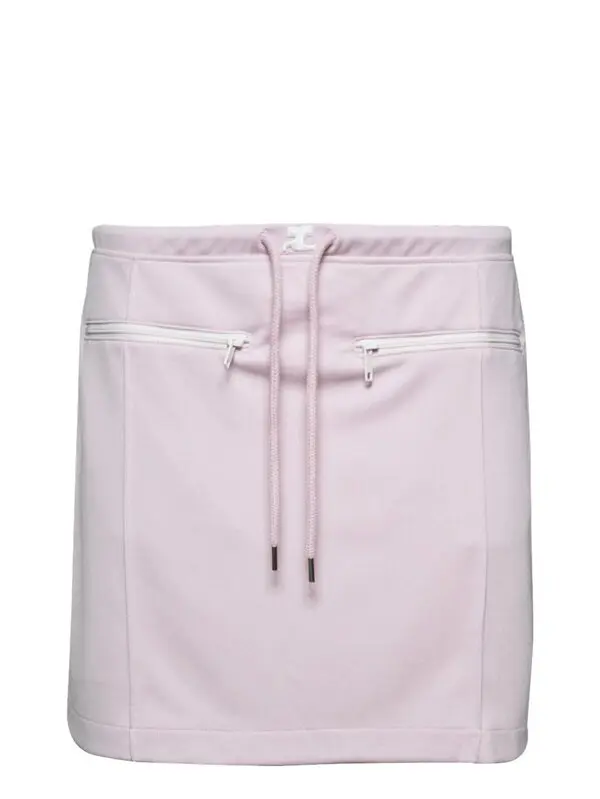 COURRÃ¨GES Tracksuit Interlock Mini Skirt - Powder Pink