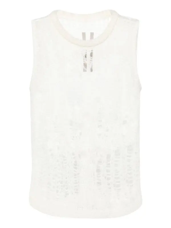 Rick Owens Open-knit Tank Top - White