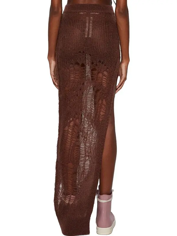Rick Owens Spider Ziggy Skirt - Brown