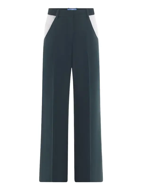 MUGLER Cut Out Trousers - Dark Green