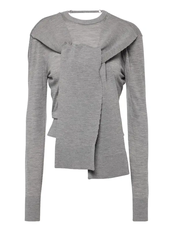 Jacquemus Le Pull Rica Wool-blend Sweater - Grey