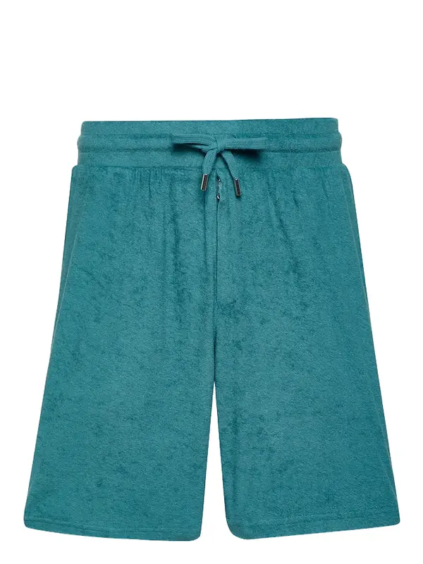 Frescobol Carioca Augusto Cotton-blend Terry Shorts - Green