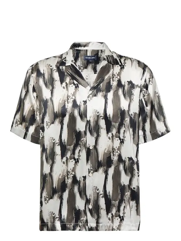 Frescobol Carioca Roberto Printed Silk Bowling Shirt - Multicoloured