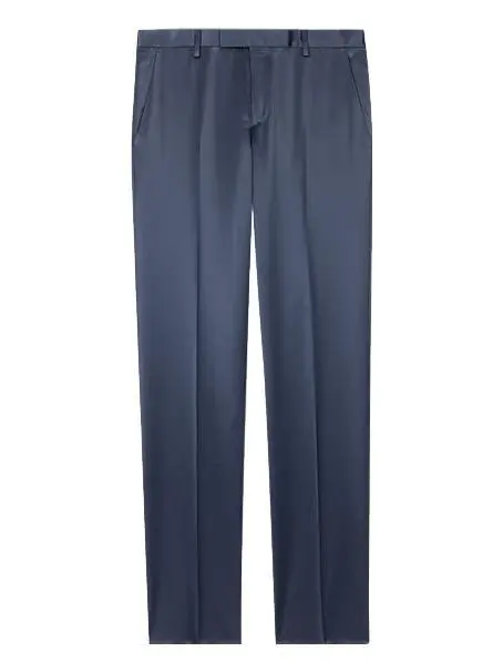 Paul Smith Satin Straight Leg Trousers - Blue