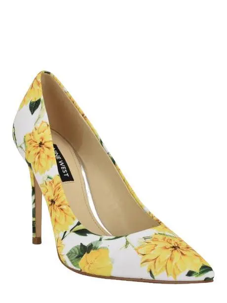 Nine West Floral Pumps - Yellow