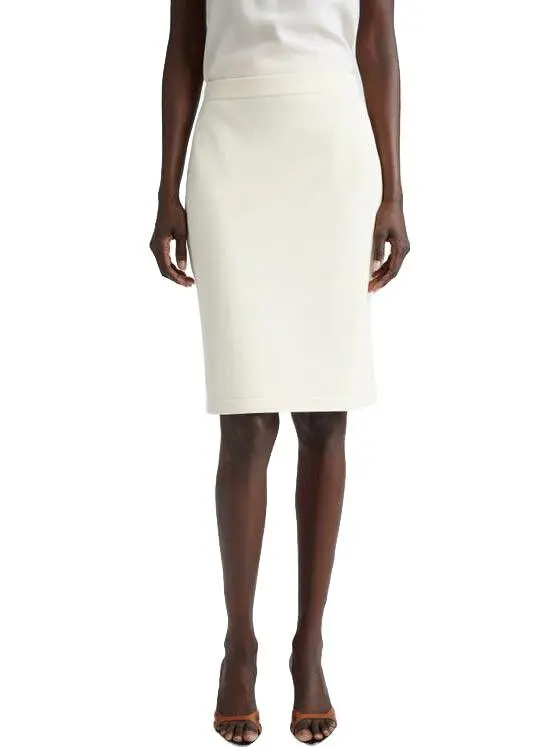 St. John Santiago Knit Skirt - Ecru