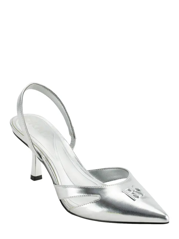 Dkny Glorianna Slingback Pointed Toe Pump - Silver