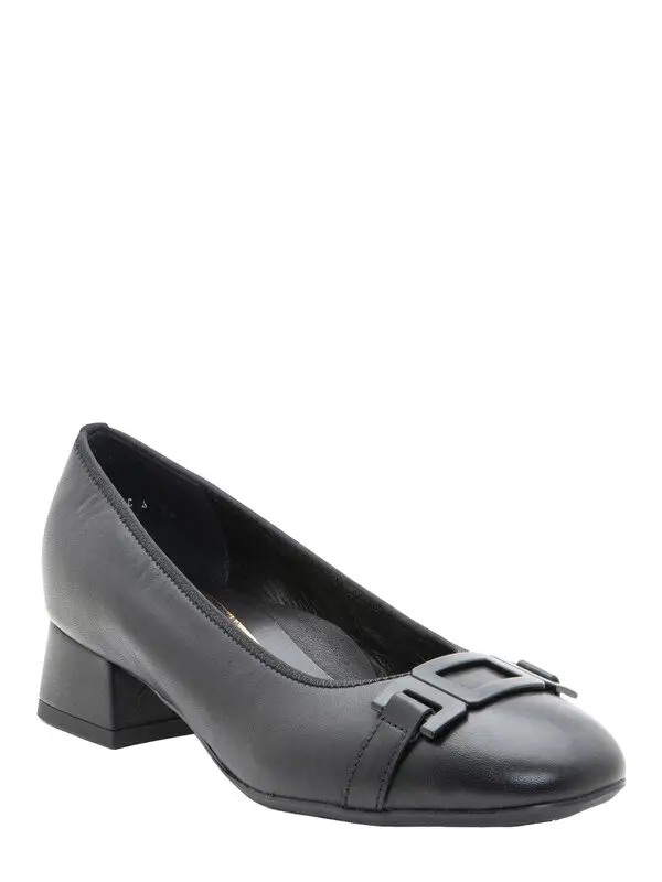 ARA Gallant 2 Block Heel Pumps - Black/leather