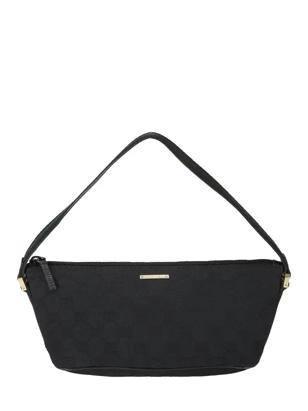 Gucci Gg Canvas Boat Pochette - Black