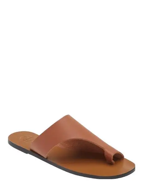 ATP ATELIER Rosa Leather Slide Sandal - Brandy Vacchetta