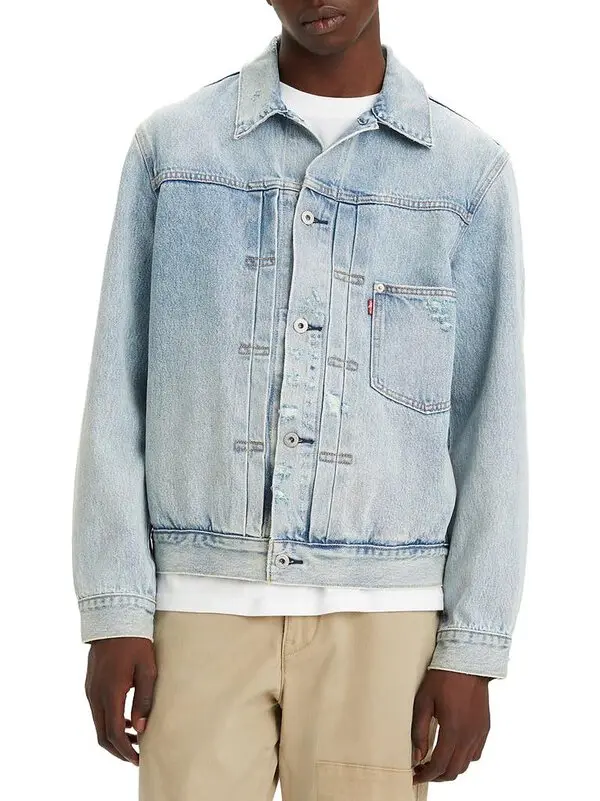 LEVI'S Type I Denim Trucker Jacket - Light Indigo Worn In