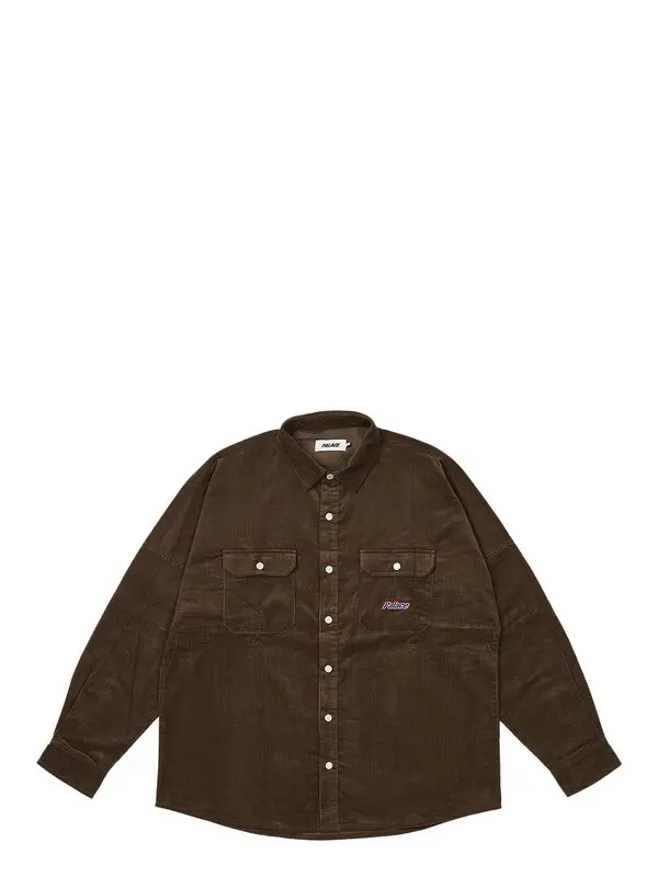 PALACE Drop Shoulder Cord Shirt 'nice - Brown