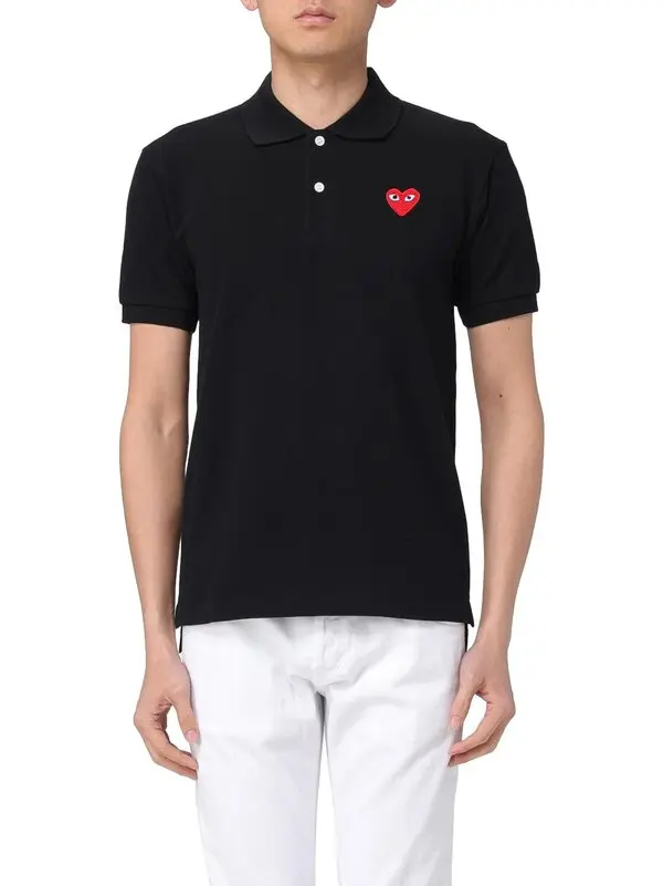 Play Comme Des Garcon Polo Shirt - Black