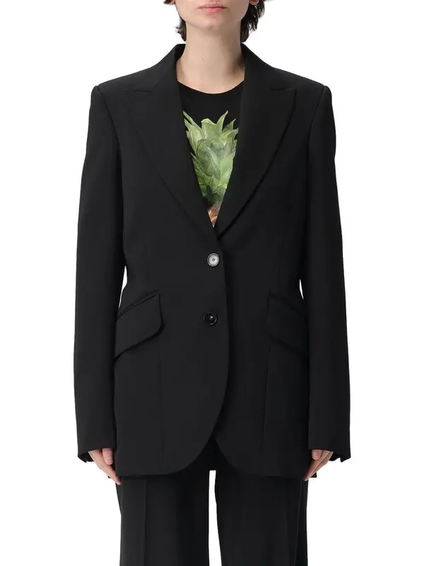 Stella McCartney Single-breasted Jacket With Notched Lapel - Black