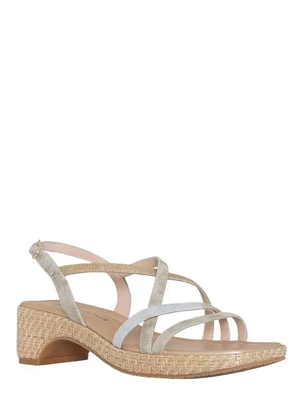 DONALD PLINER Espadrille High Heel Sandals - Platino