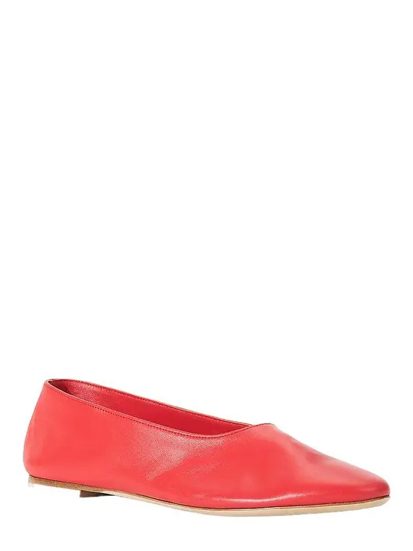 Staud Alba Ballet Flats - Red Rose