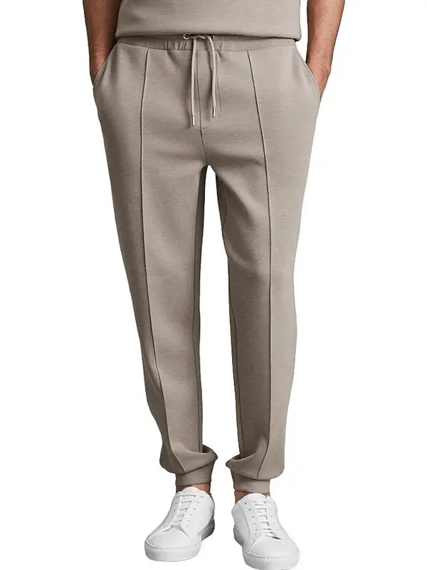 REISS Premier Interlock Regular Fit Track Pants - Taupe