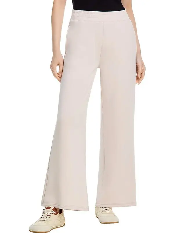 Vintage Havana Fleece Flare Leg Pants - Pearl