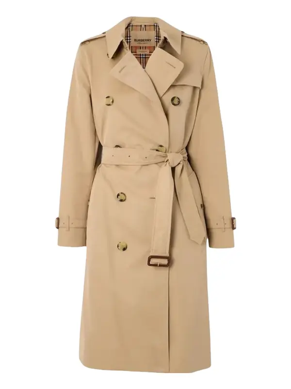 Burberry Kensington Long Organic Cotton-gabardine Trench Coat - Neutrals