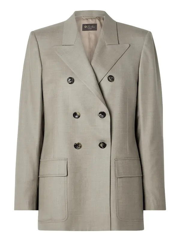 Loro Piana Ananda Double-breasted Blazer - Gray