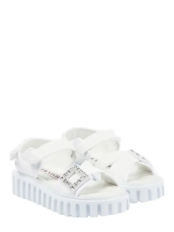 ROGER VIVIER Viv' Go-thick Platform Sandals - White