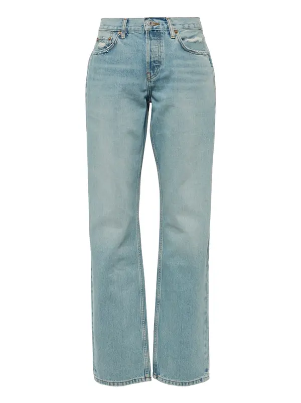 RE/DONE Easy Mid-rise Straight Jeans - Blue