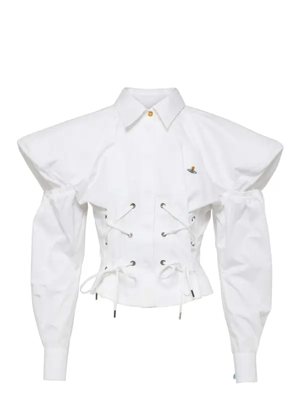 VIVIENNE WESTWOOD Gexy Cotton Poplin Shirt - White