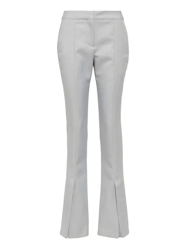 Off-White Mid-rise Flared Trousers - White