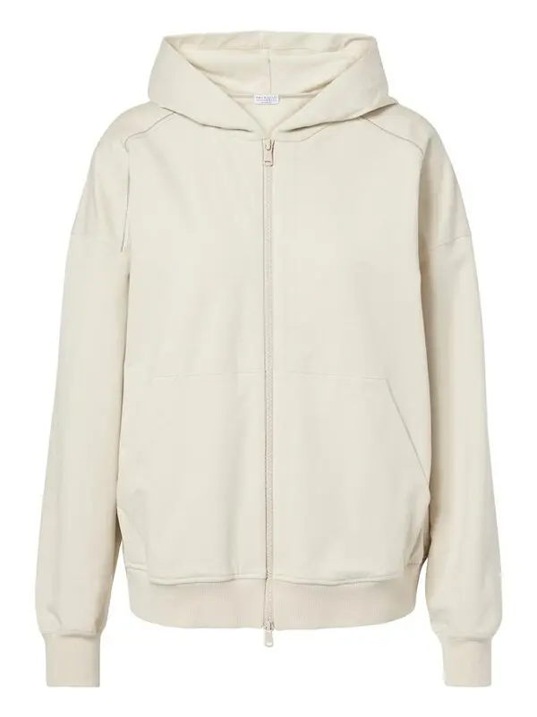 Brunello Cucinelli Striped Cotton Cardigan - Beige