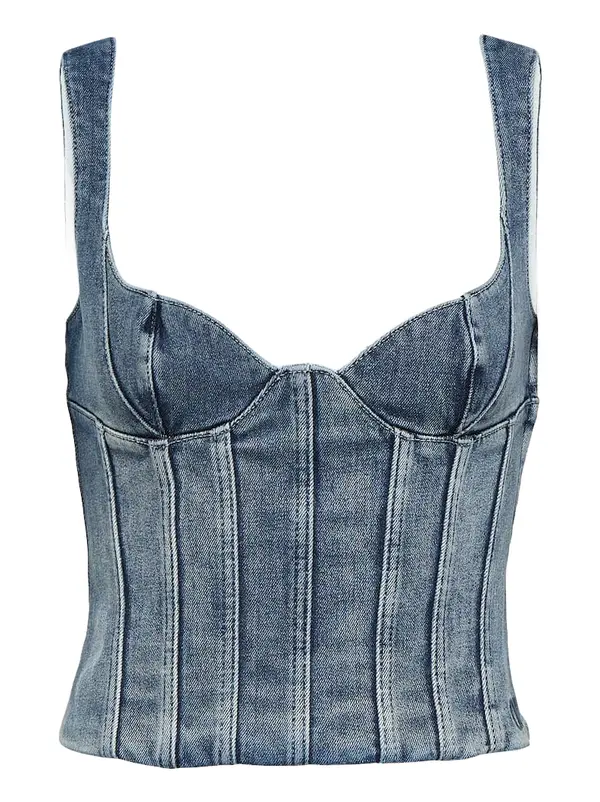 Off-White Denim Bustier - Blue