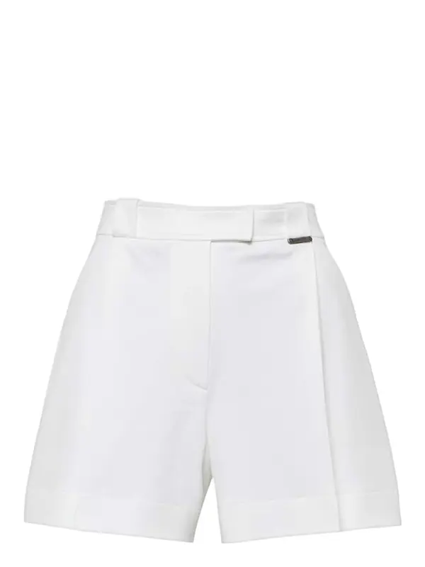 Brunello Cucinelli Pleated Cotton Shorts - White